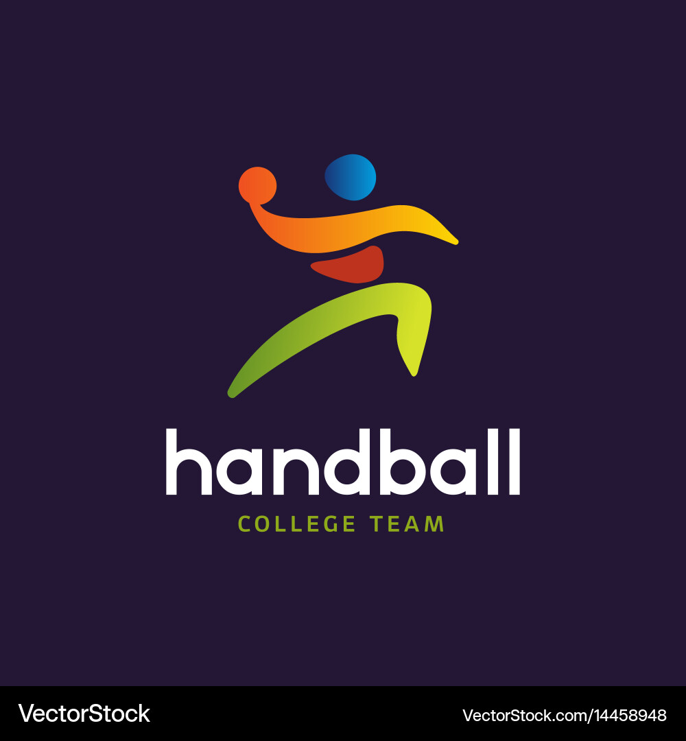 Handball sign abstract colorful silhouette – Royalty-Free Vector ...