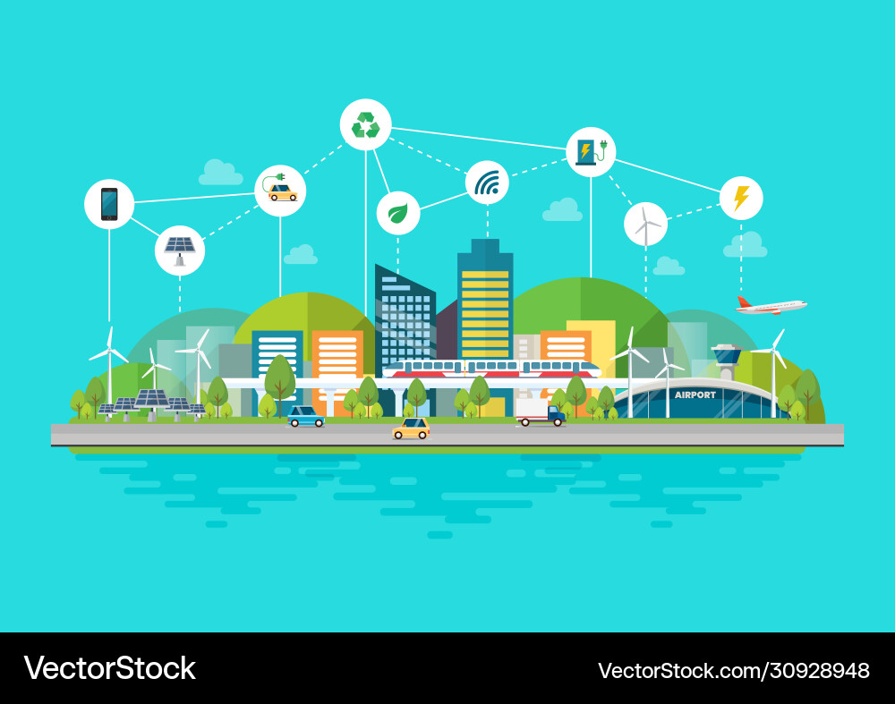 Eco Smart City Vector Images (over 3,100)