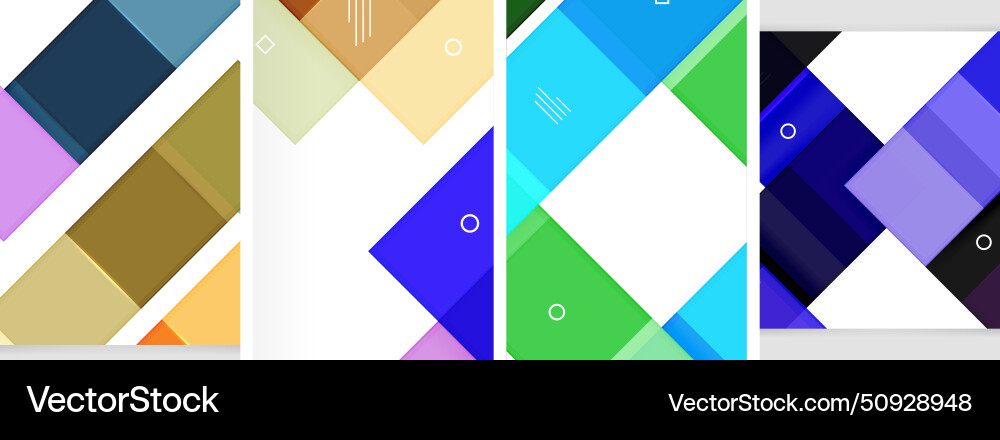 Square abstract poster set Royalty Free Vector Image