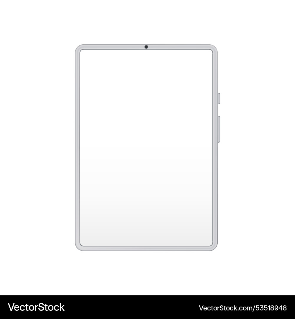 Tablet computer blank white screen of gadget Vector Image