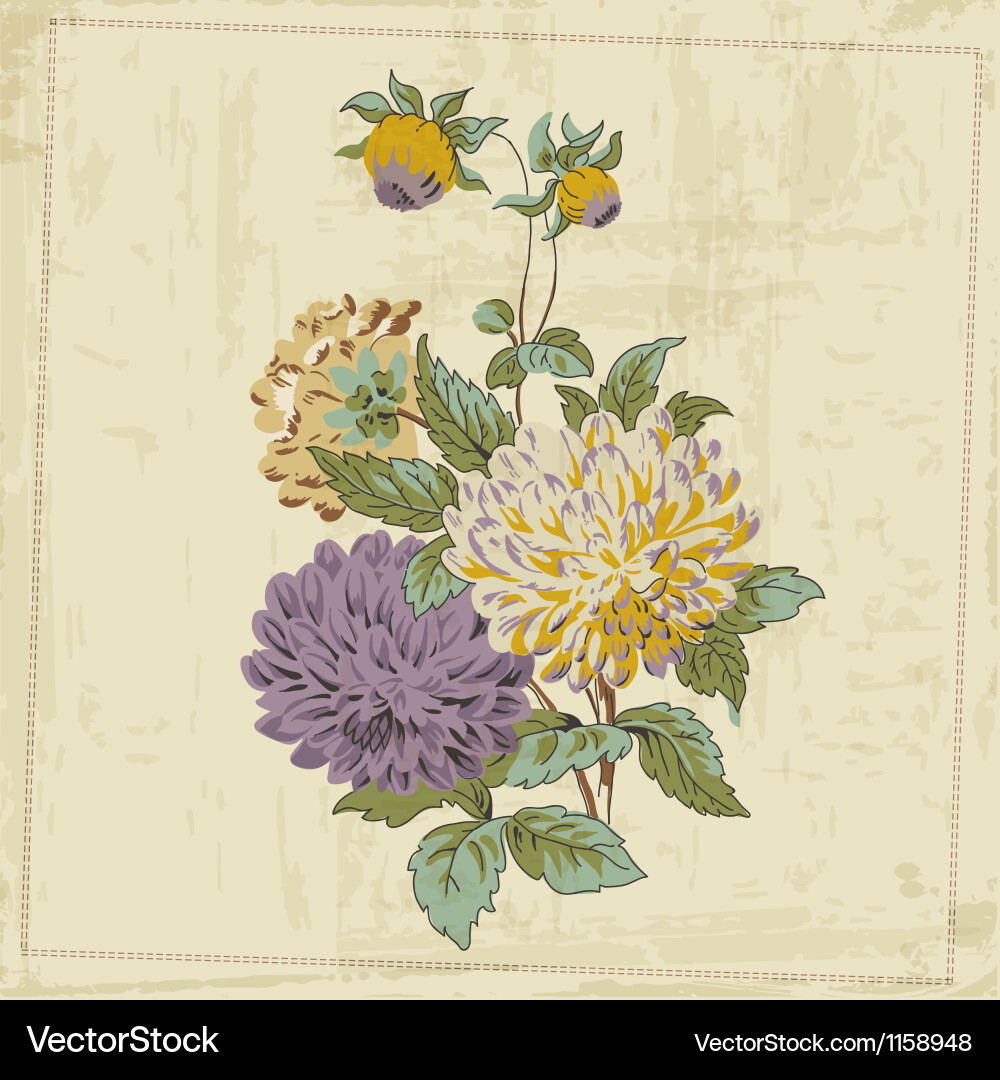 Vintage Floral Background Royalty Free Vector Image