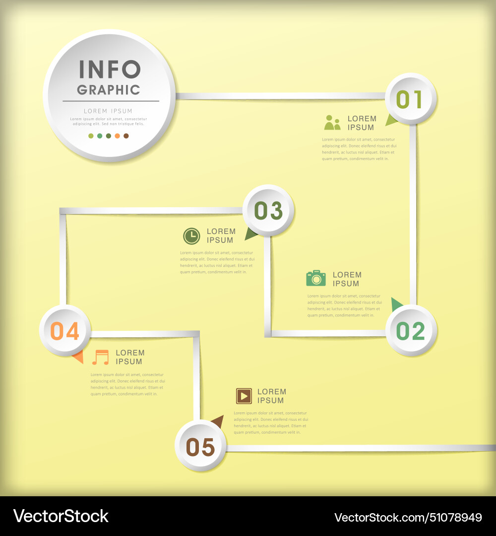 Abstract flow chart infographics Royalty Free Vector Image