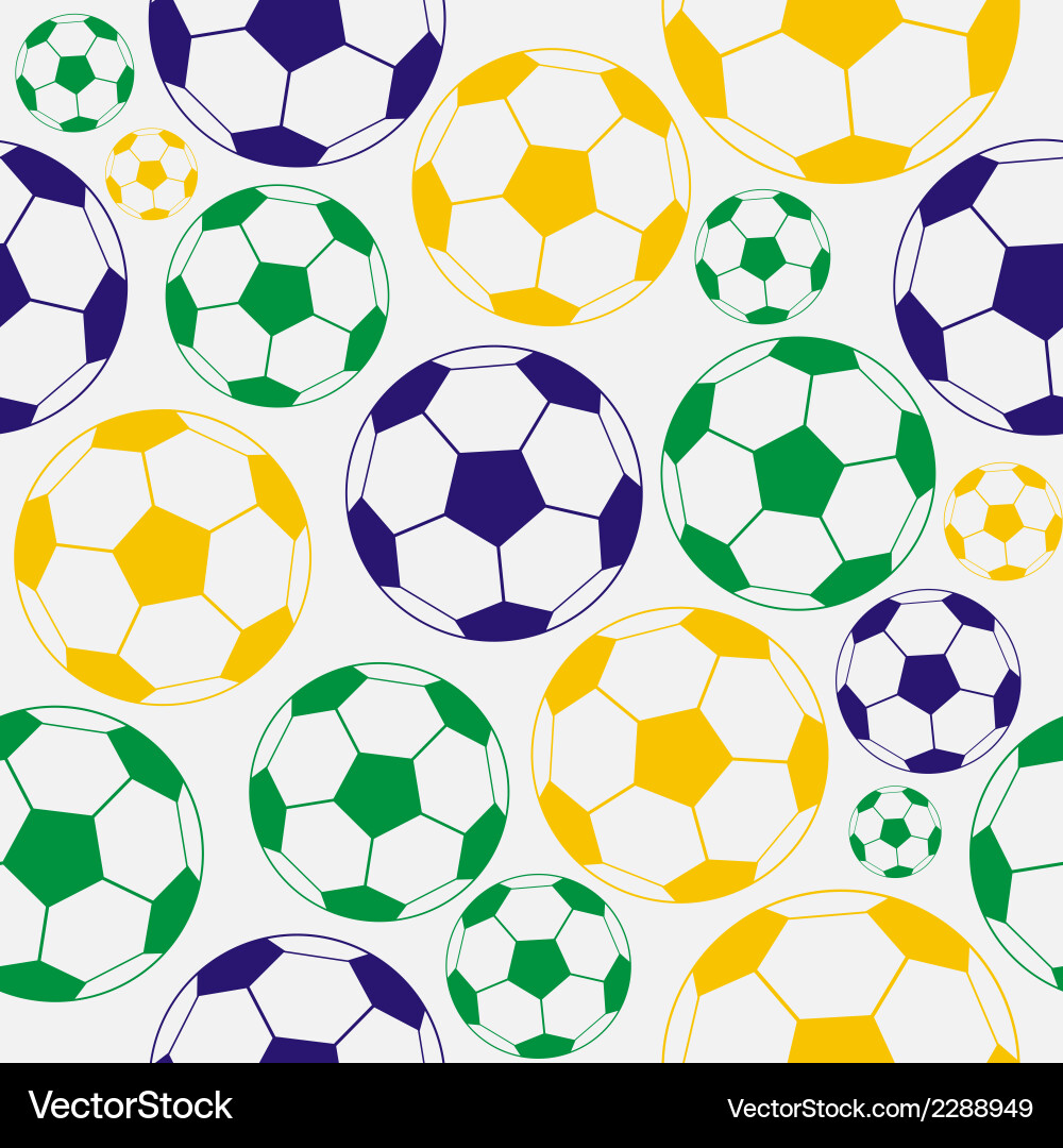 Colorful Soccer Pattern Royalty Free Vector Image