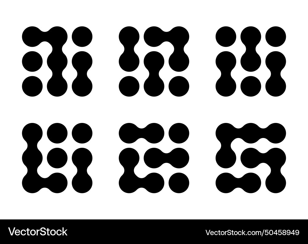 Data structure unique connection grid security Vector Image