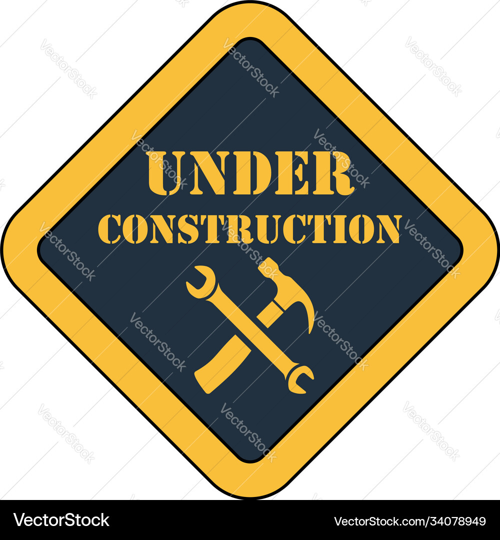 Icon under construction Royalty Free Vector Image
