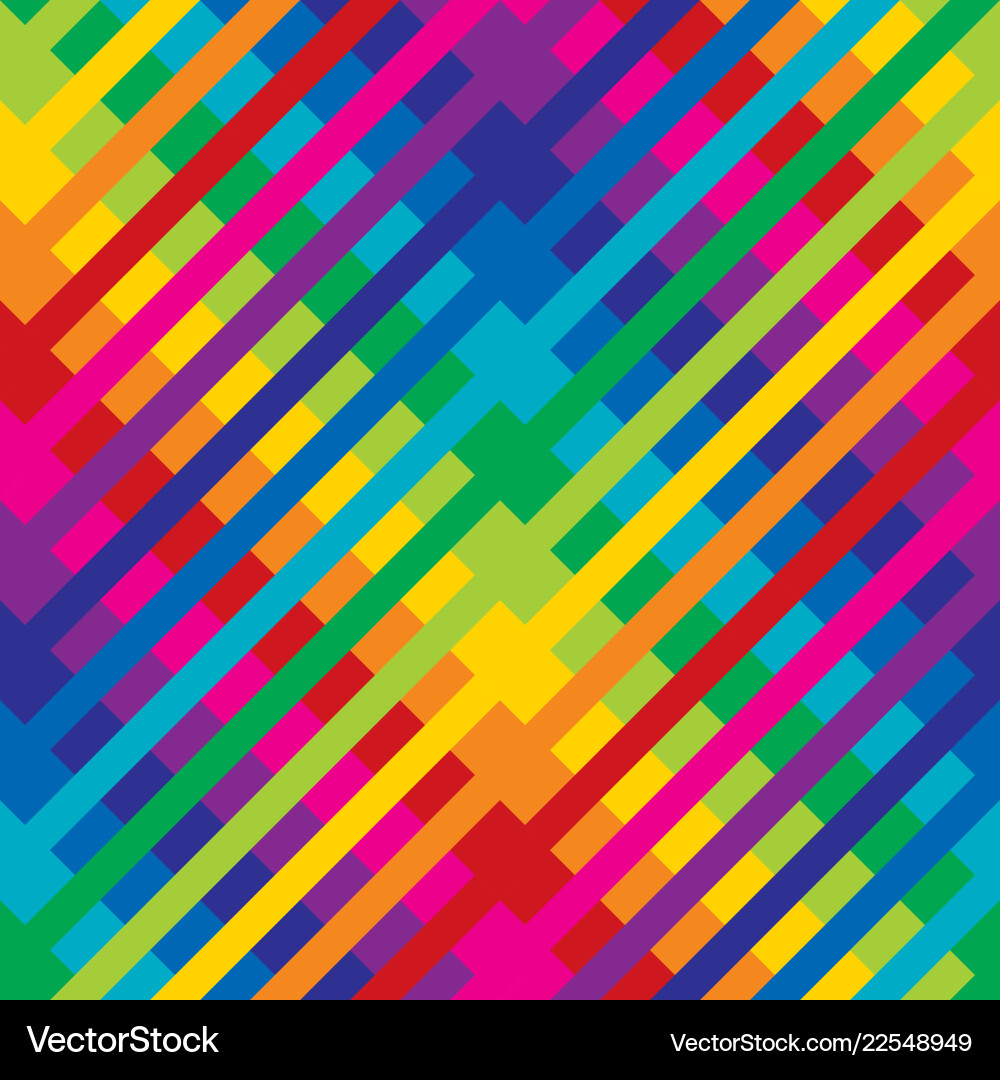Rainbow Geometric Stripe Pattern Royalty Free Vector Image