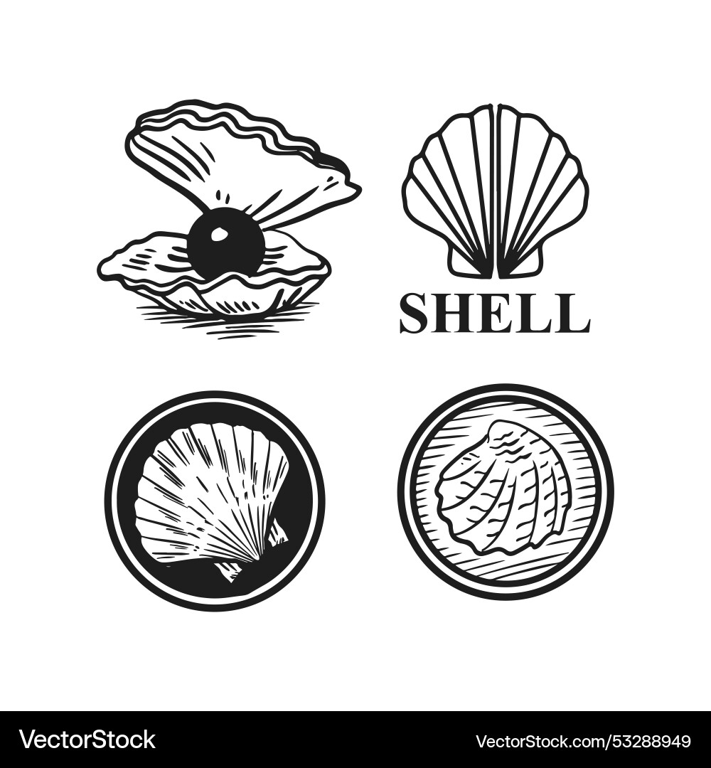 Shell logo icon design template Royalty Free Vector Image