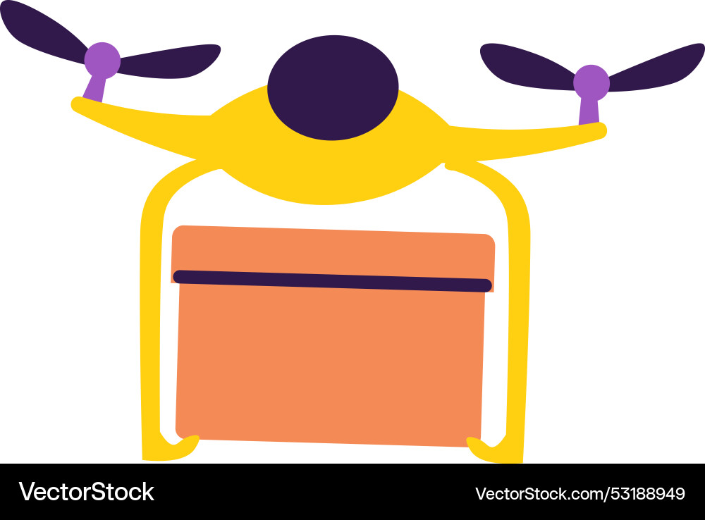 Simple drone with propellers Royalty Free Vector Image