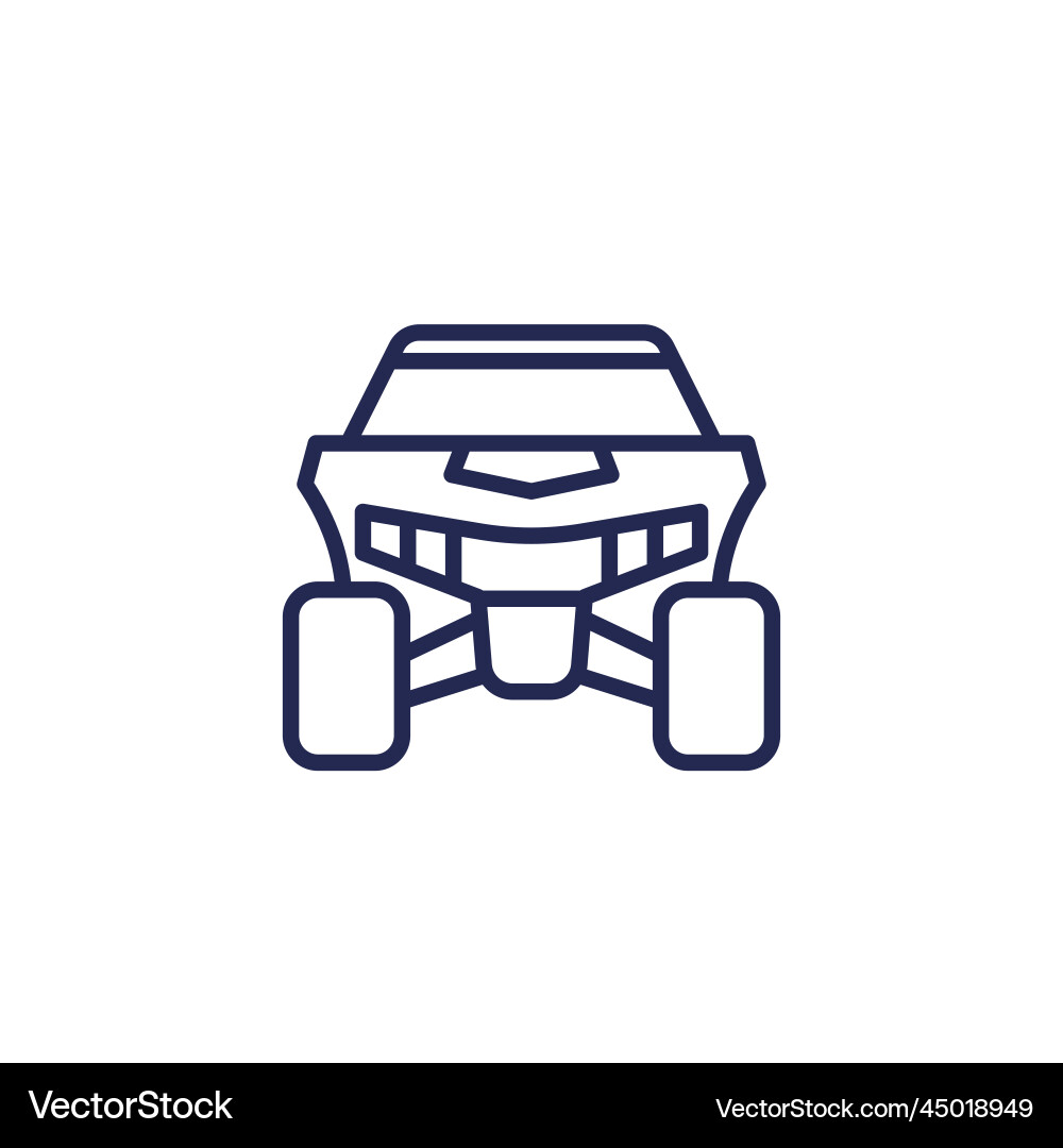 Utv icon front view line Royalty Free Vector Image
