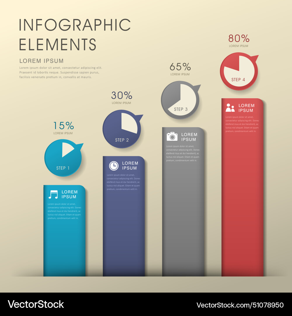 Abstract chart infographics Royalty Free Vector Image