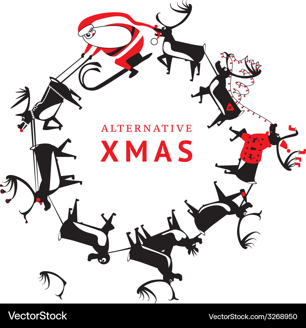 Alternative xmas Royalty Free Vector Image - VectorStock
