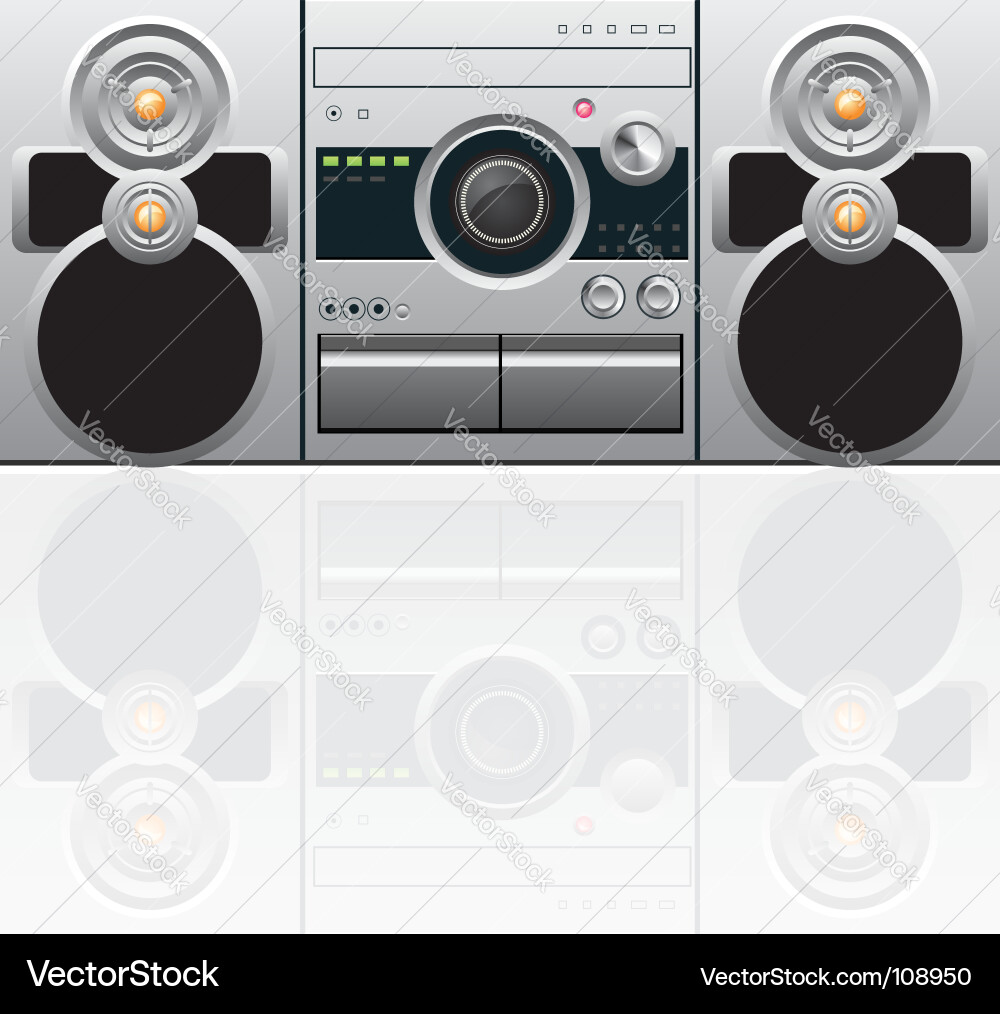 Cd and cassette player Royalty Free Vector Image