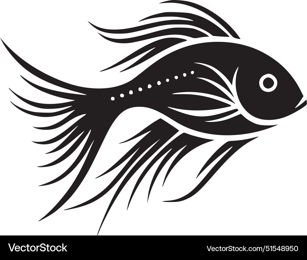 Fish - black and white isolated icon Royalty Free Vector