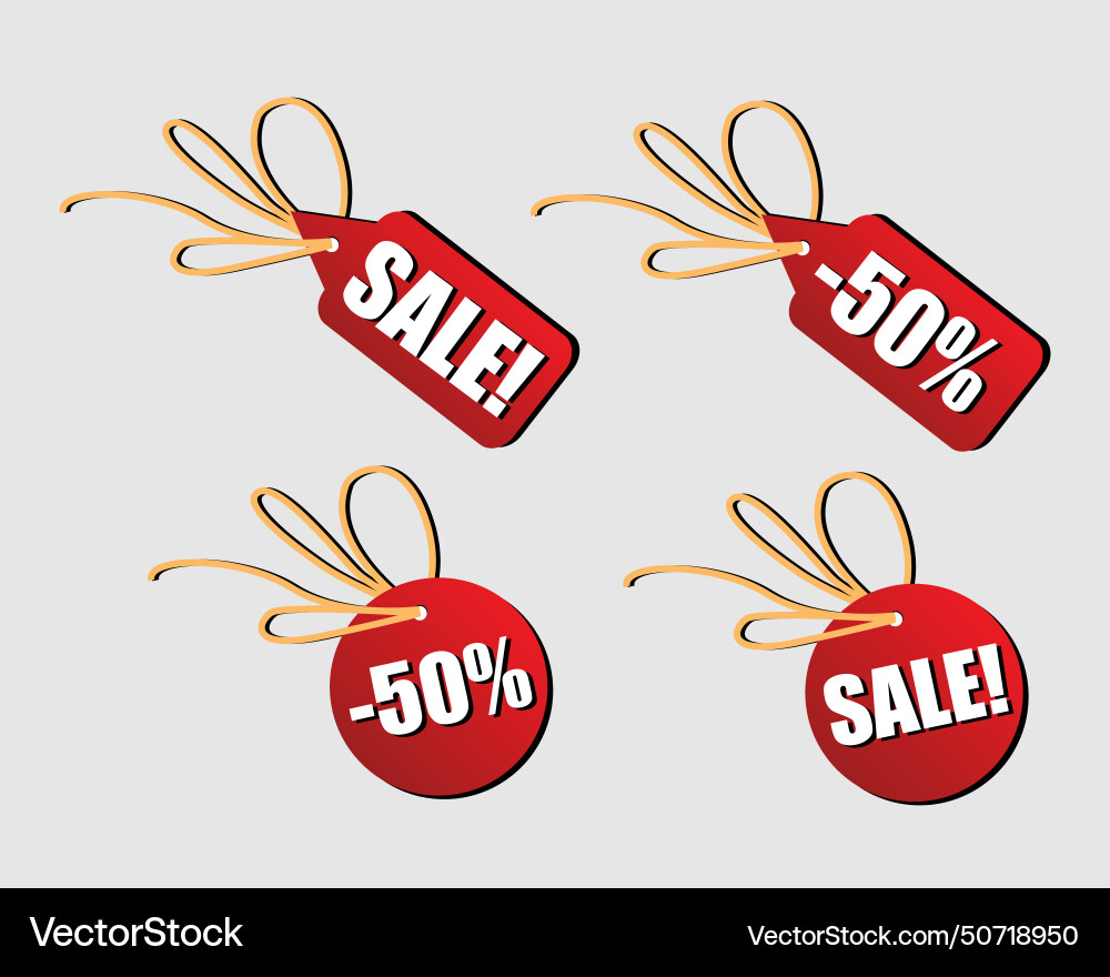 Free image sale tags design Royalty Free Vector Image