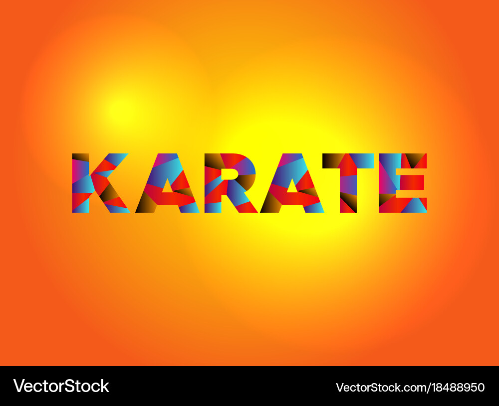 Karate theme word art Royalty Free Vector Image