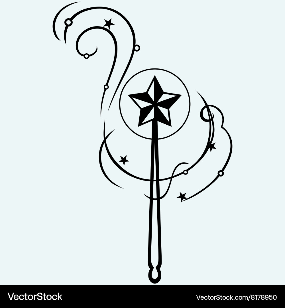 Magic wand Royalty Free Vector Image - VectorStock