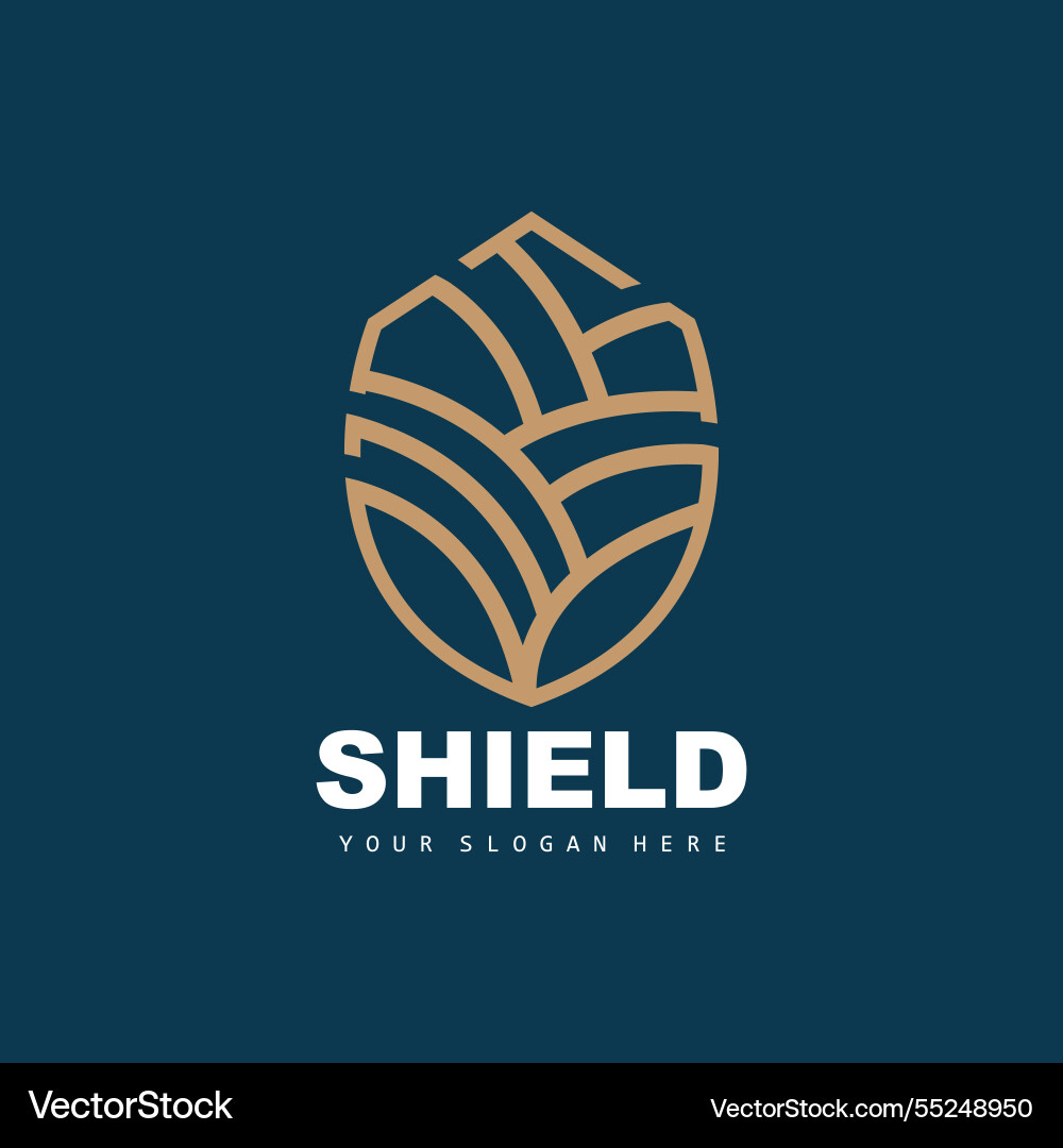 Shield logo safe and strong security design Vector Image