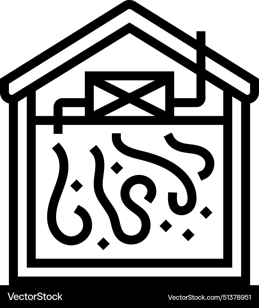 Air circulation ventilation line icon Royalty Free Vector