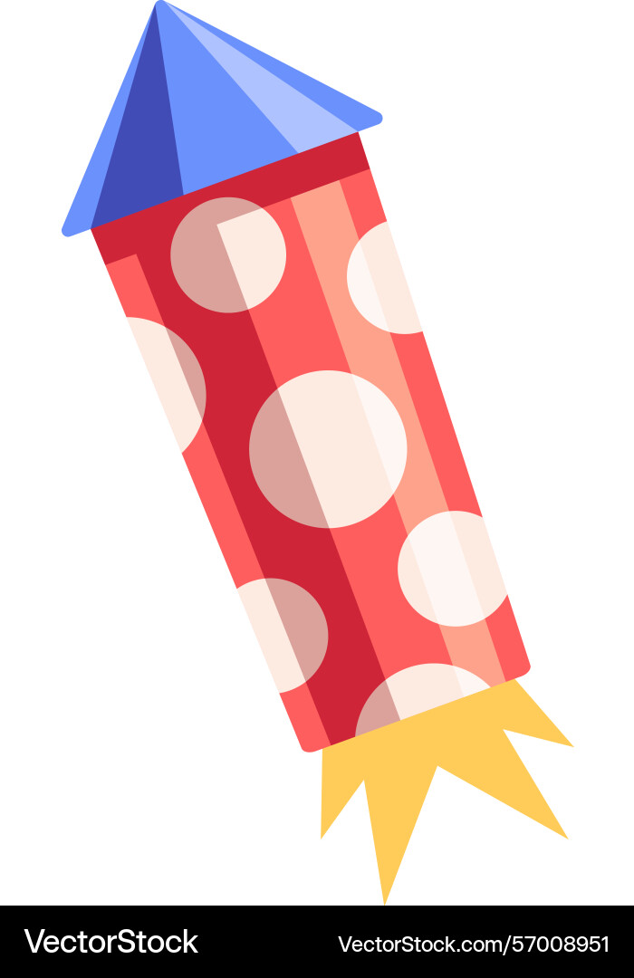 Flying firework rocket independence day Royalty Free Vector