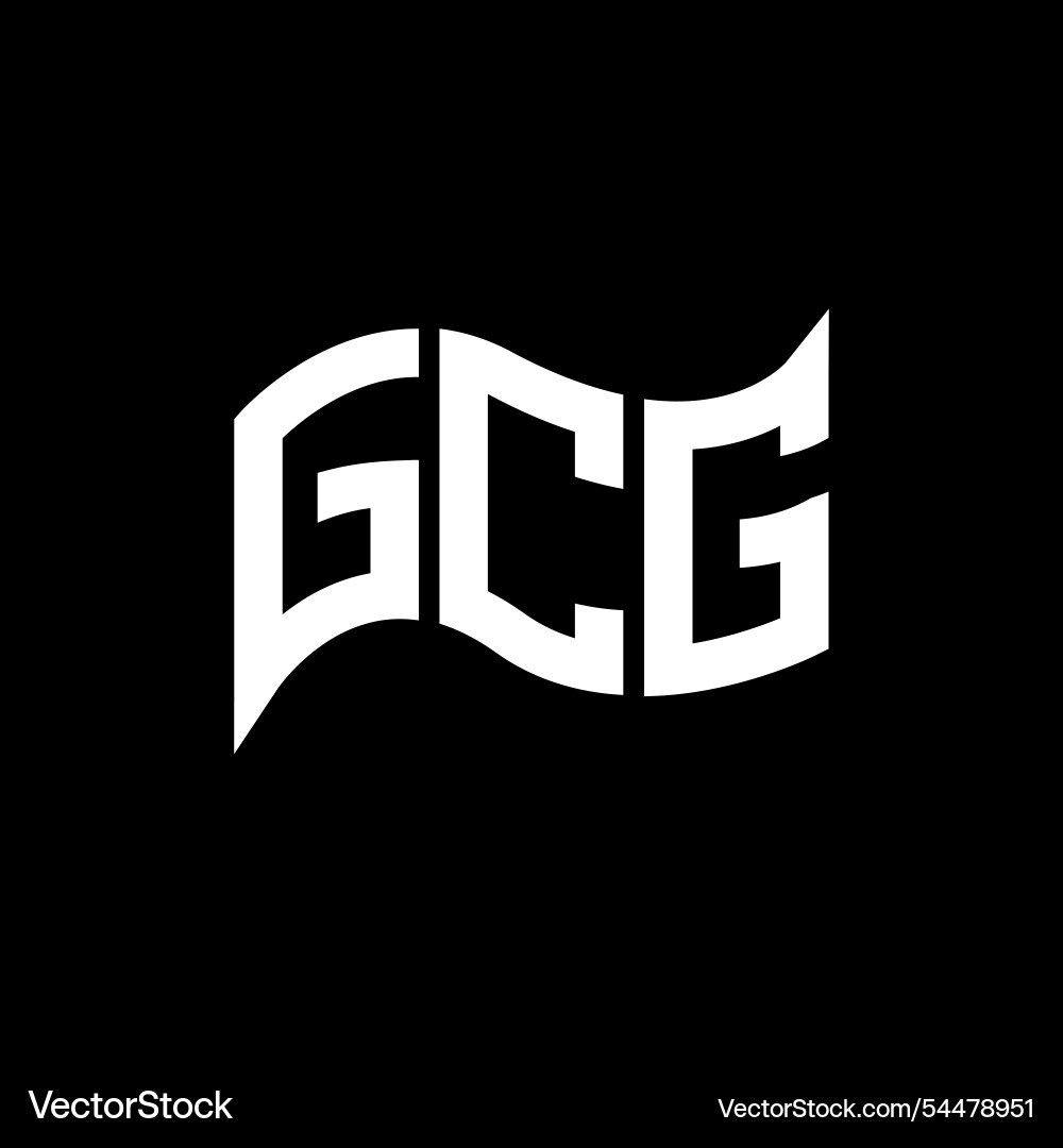 Gcg logo design simple and modern Royalty Free Vector Image