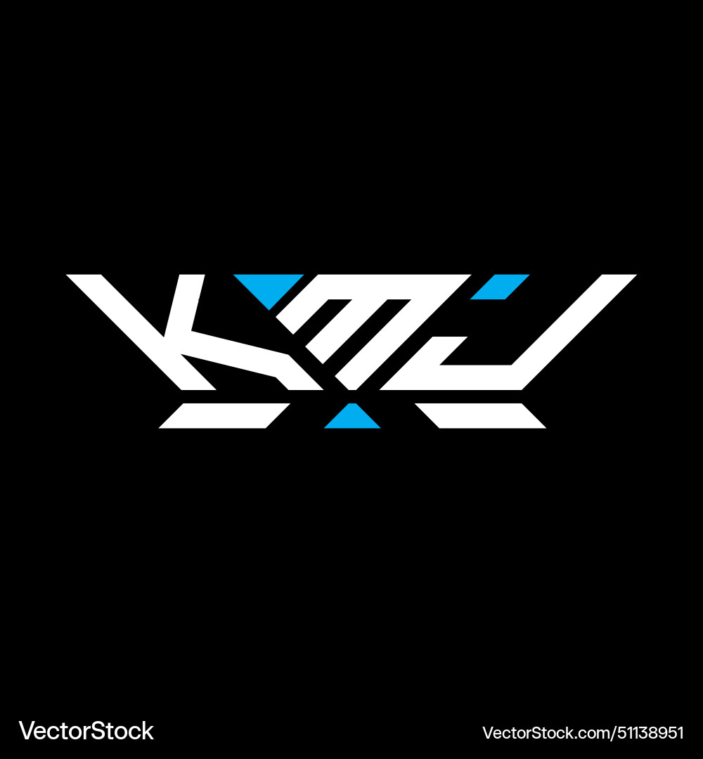 Kmj letter logo design kmj simple and modern logo Vector Image