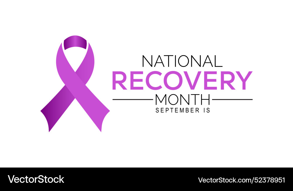 National recovery month Royalty Free Vector Image