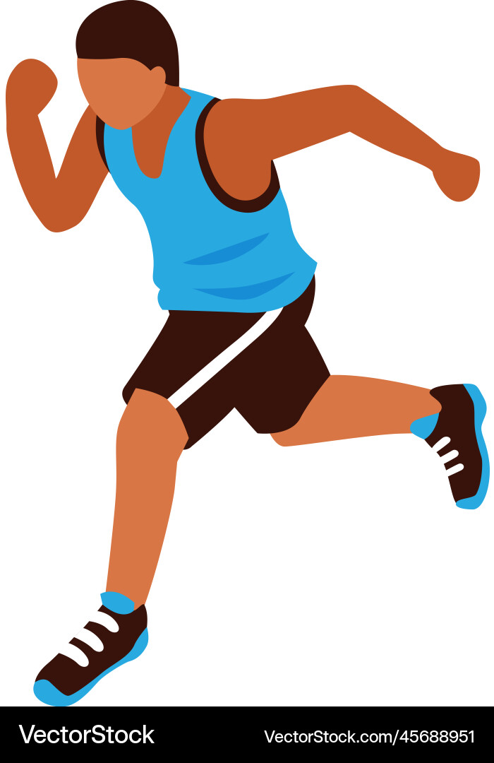 Running schoolboy player composition Royalty Free Vector