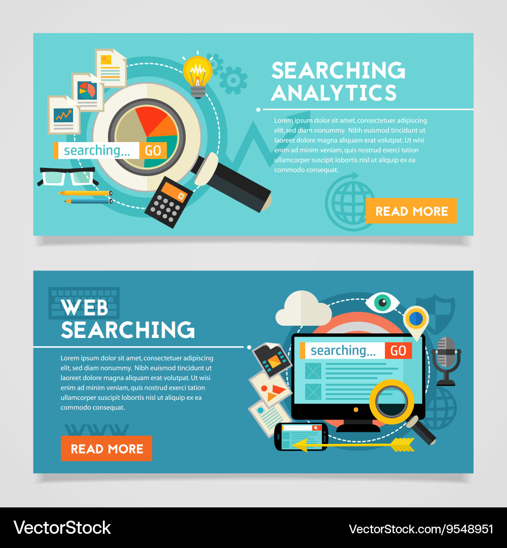 Searching analytics concept Royalty Free Vector Image