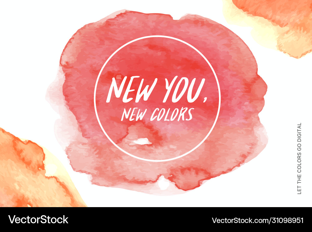 Splash color frame design with red orange Vector Image