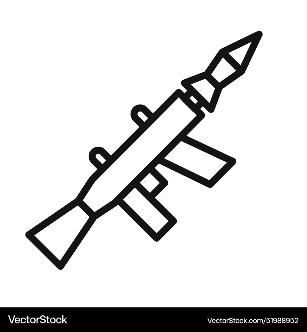 Bazooka icon mark in filled style Royalty Free Vector Image