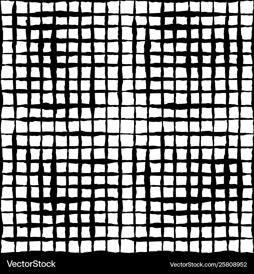 Boho check hand drawn ink seamless pattern Vector Image