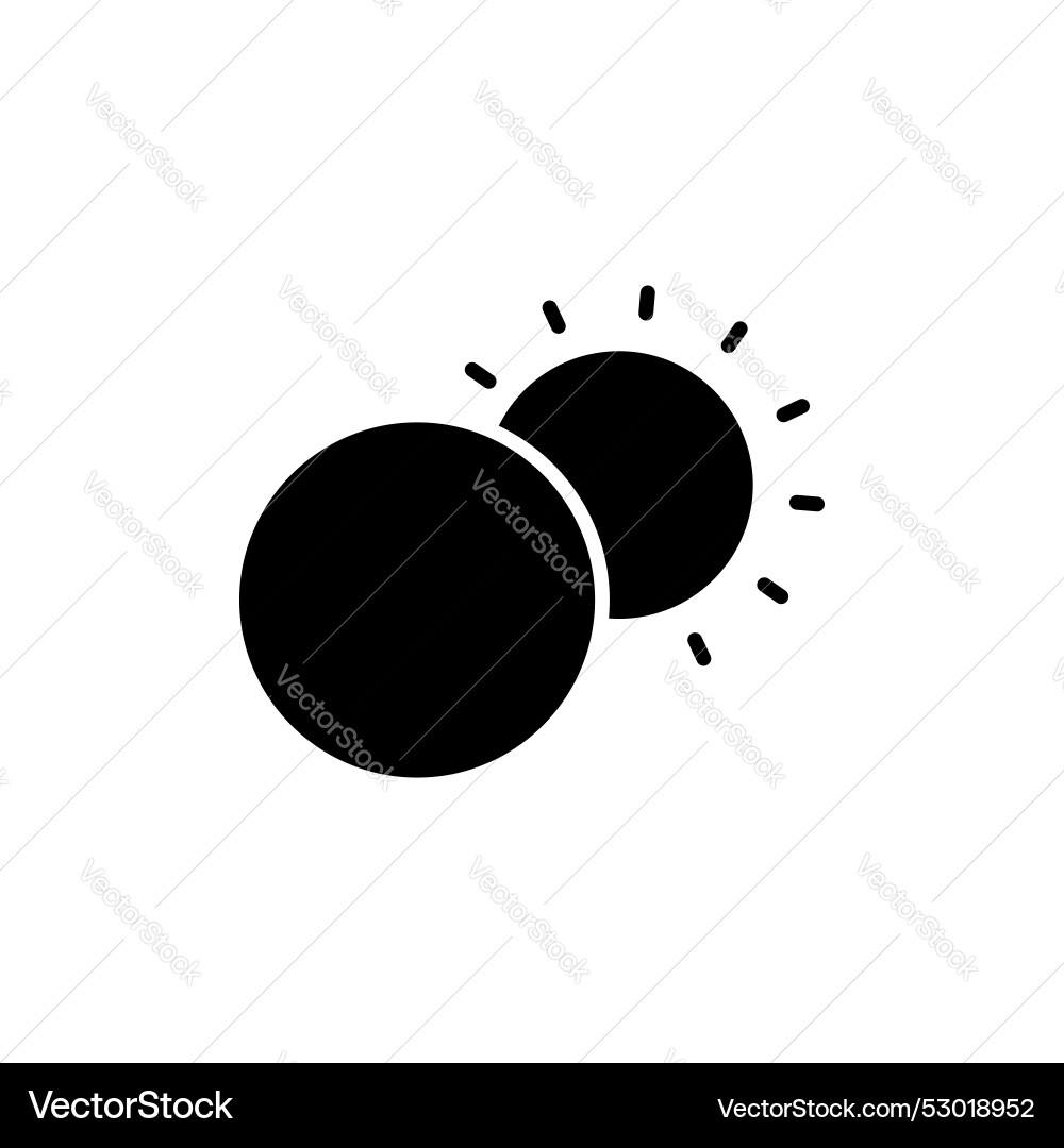 Eclipse icon set solar or moon eclipse symbol in Vector Image