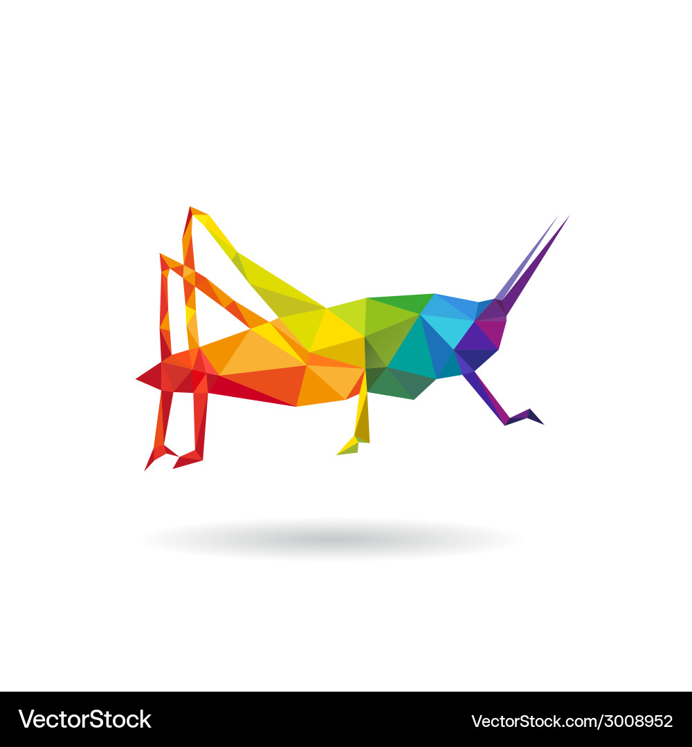 Grasshopper abstract isolated Royalty Free Vector Image