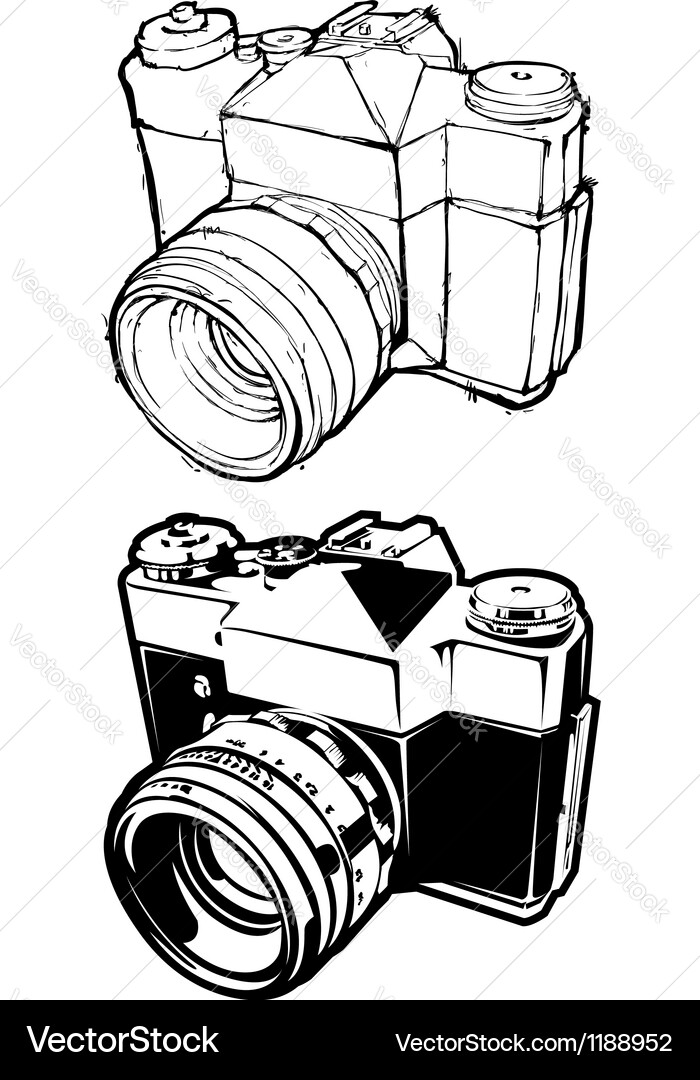 Retro camera Royalty Free Vector Image - VectorStock