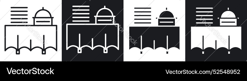 Setout thin line icon set Royalty Free Vector Image