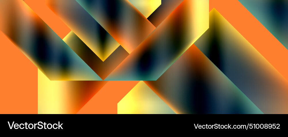 Vibrant geometric design on amber backdrop a burst