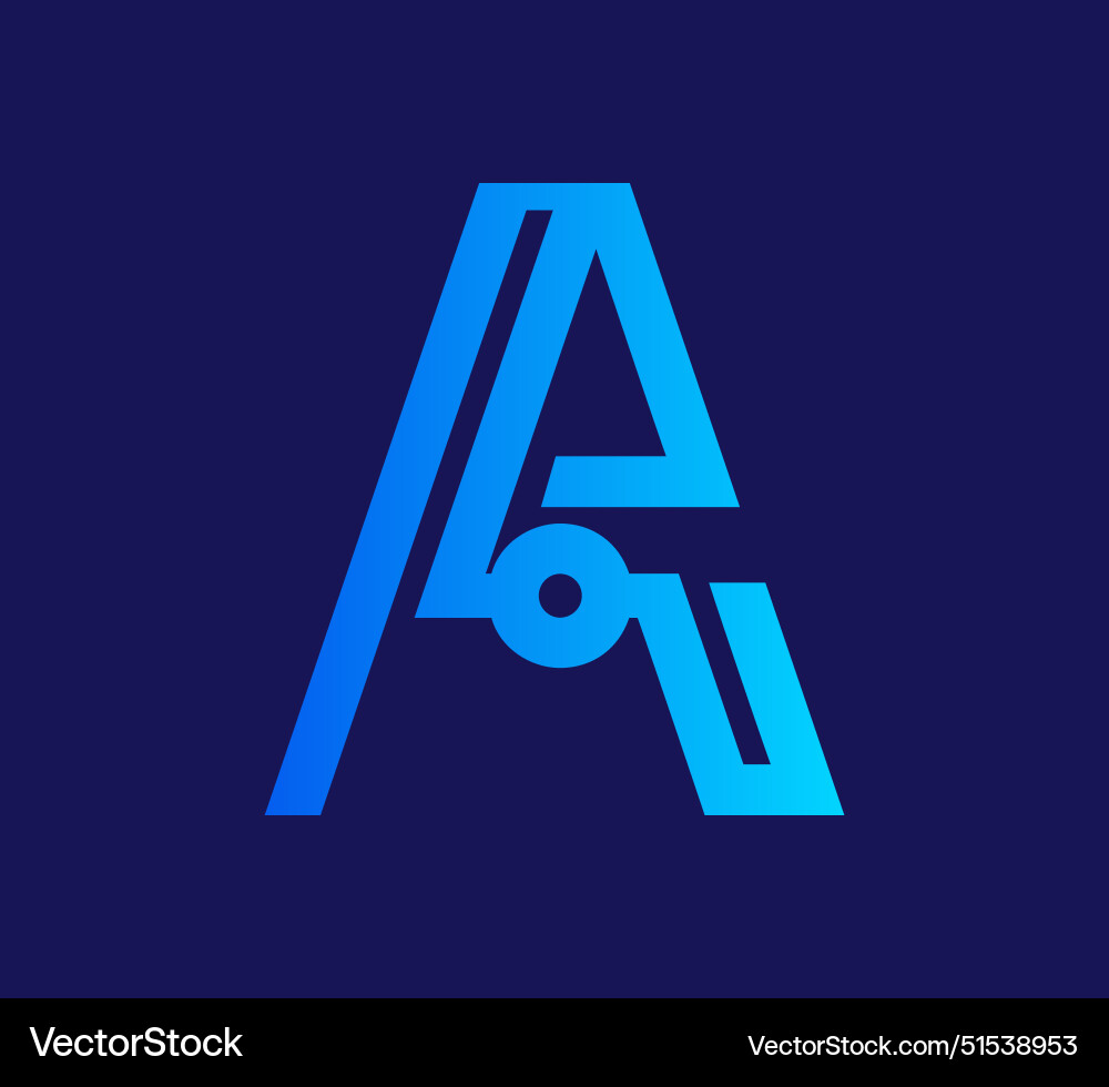 A letter tech logo Royalty Free Vector Image - VectorStock