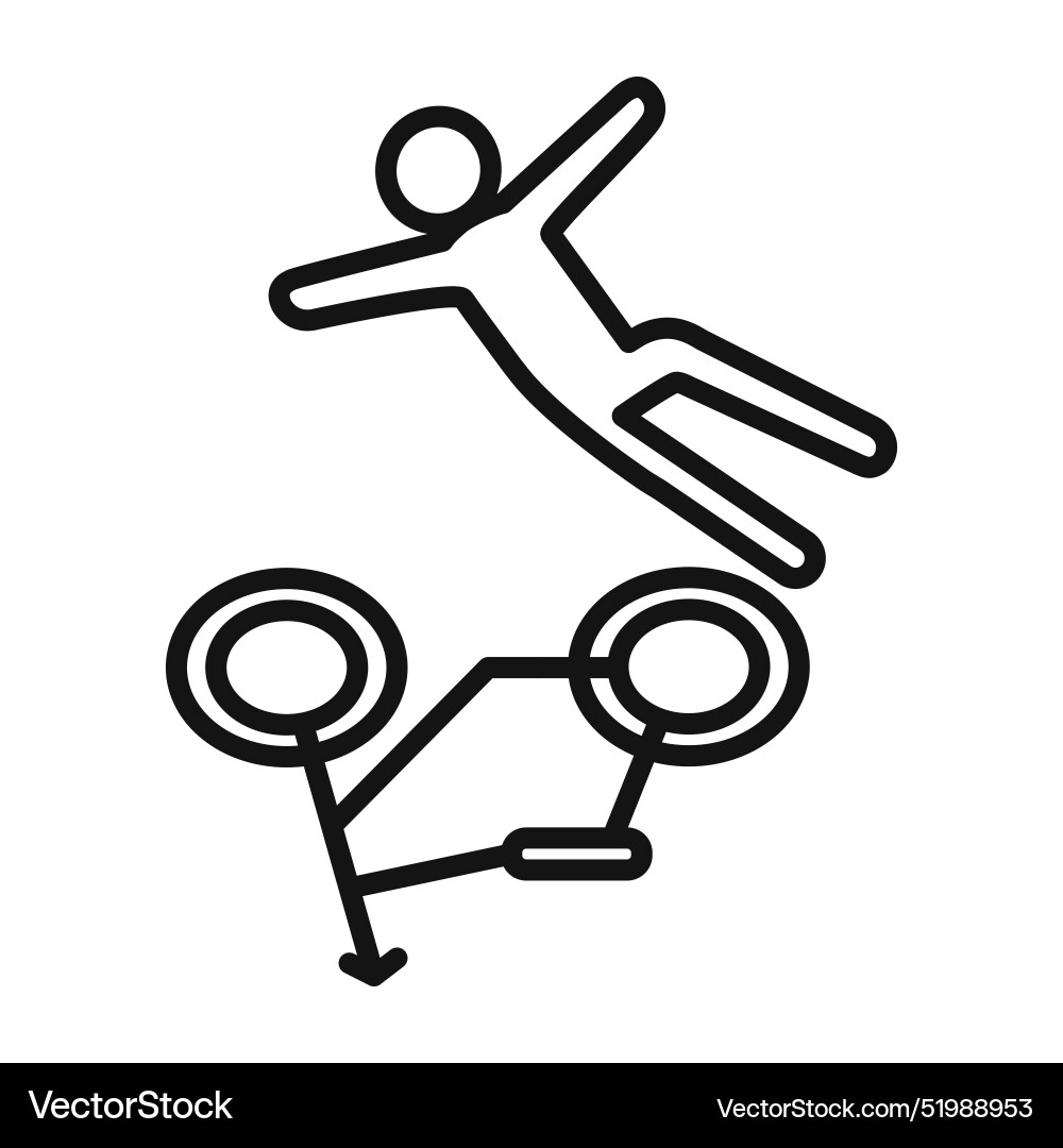 Becycle accident icon mark in filled style Vector Image