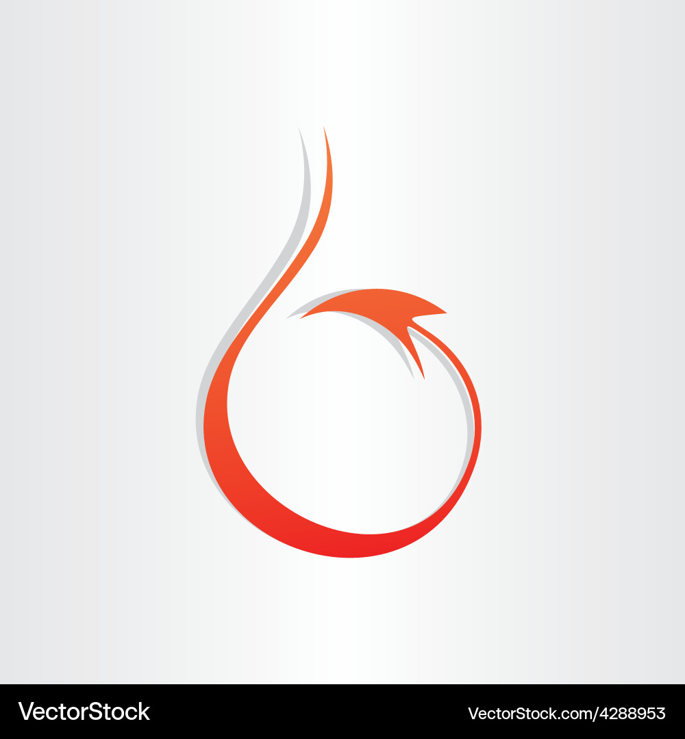 Devil tail stylized icon Royalty Free Vector Image