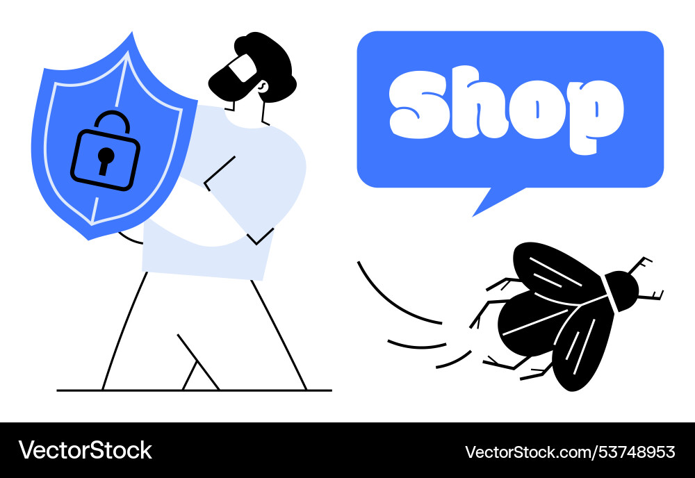 E Commerce Security Against Digital Threats Vector Image