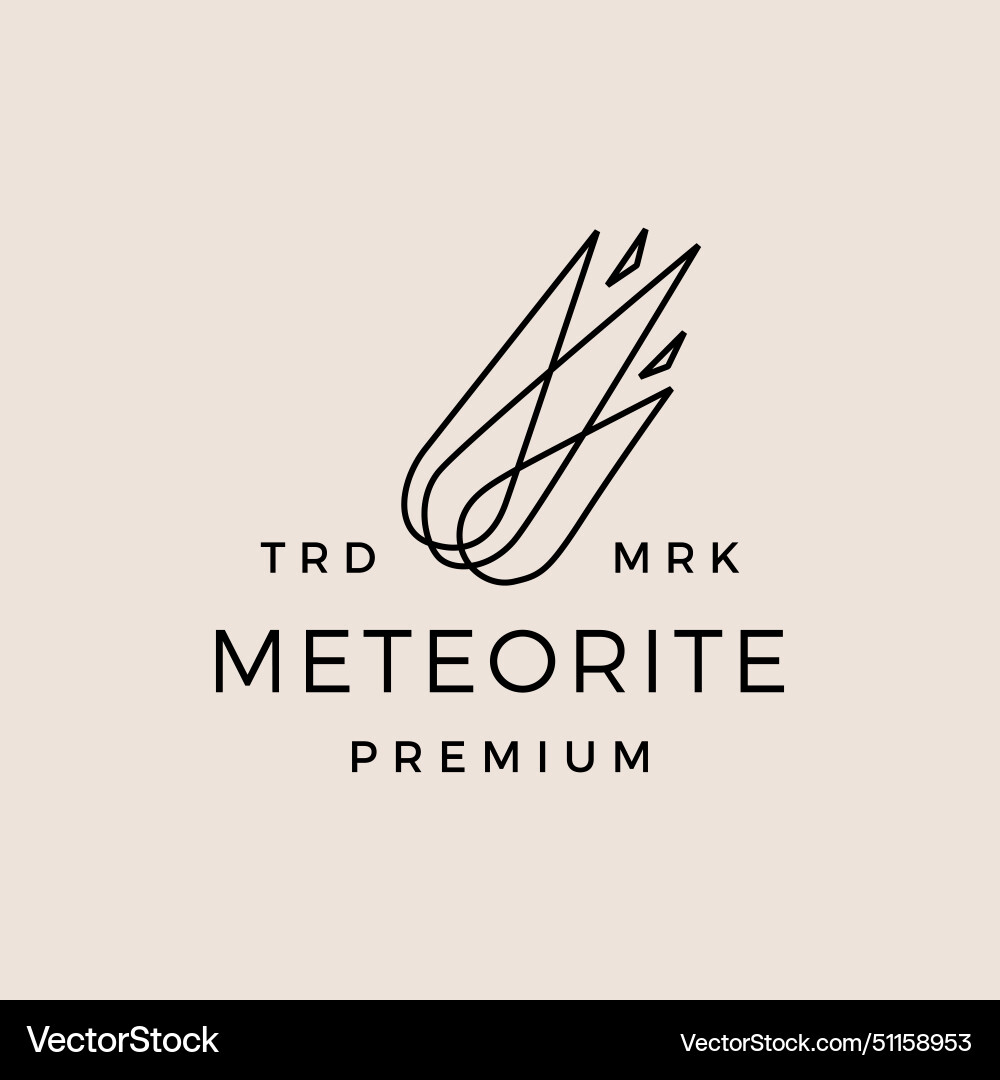 Meteorite impact hipster vintage logo icon Vector Image