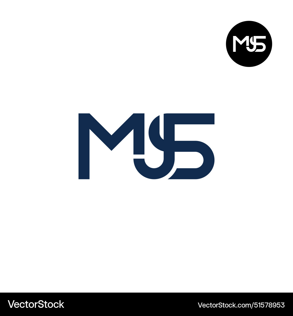 Mjs logo letter monogram design Royalty Free Vector Image