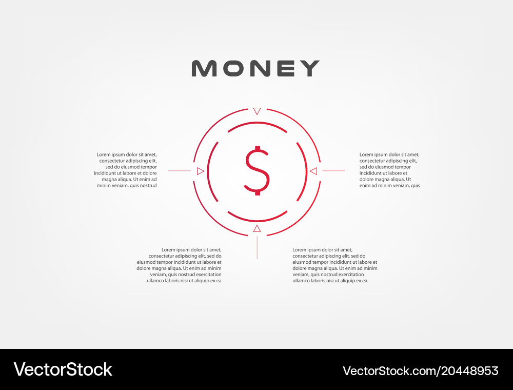 Money infographics element of chart graph Vector Image