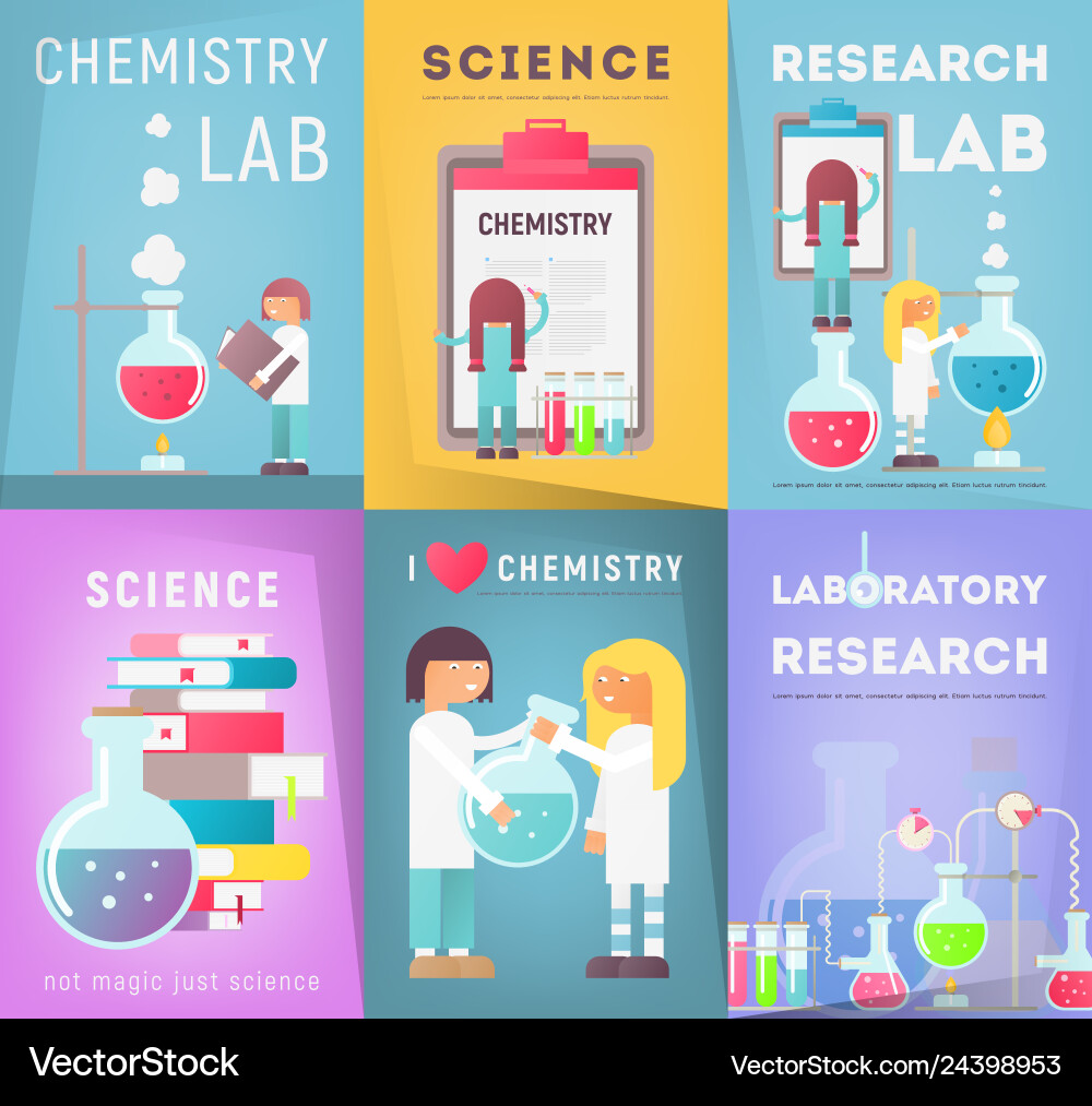 Science posters set Royalty Free Vector Image - VectorStock