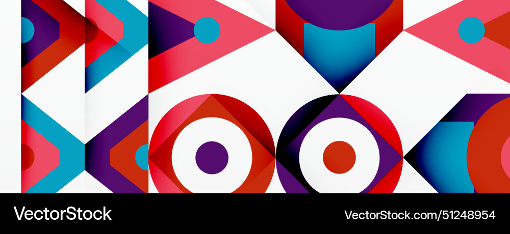 A colorful geometric pattern with arrows Vector Image