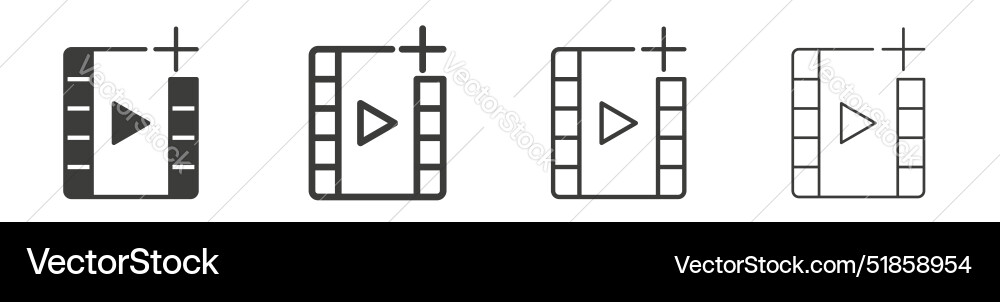 Add video icon Royalty Free Vector Image - VectorStock