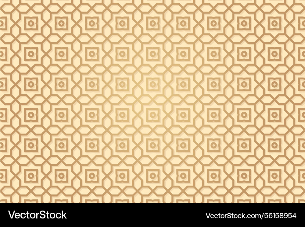 Brown islamic pattern banner background Royalty Free Vector