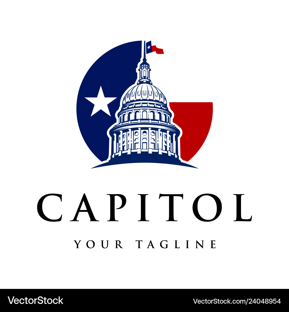 Capitol logo design Royalty Free Vector Image - VectorStock