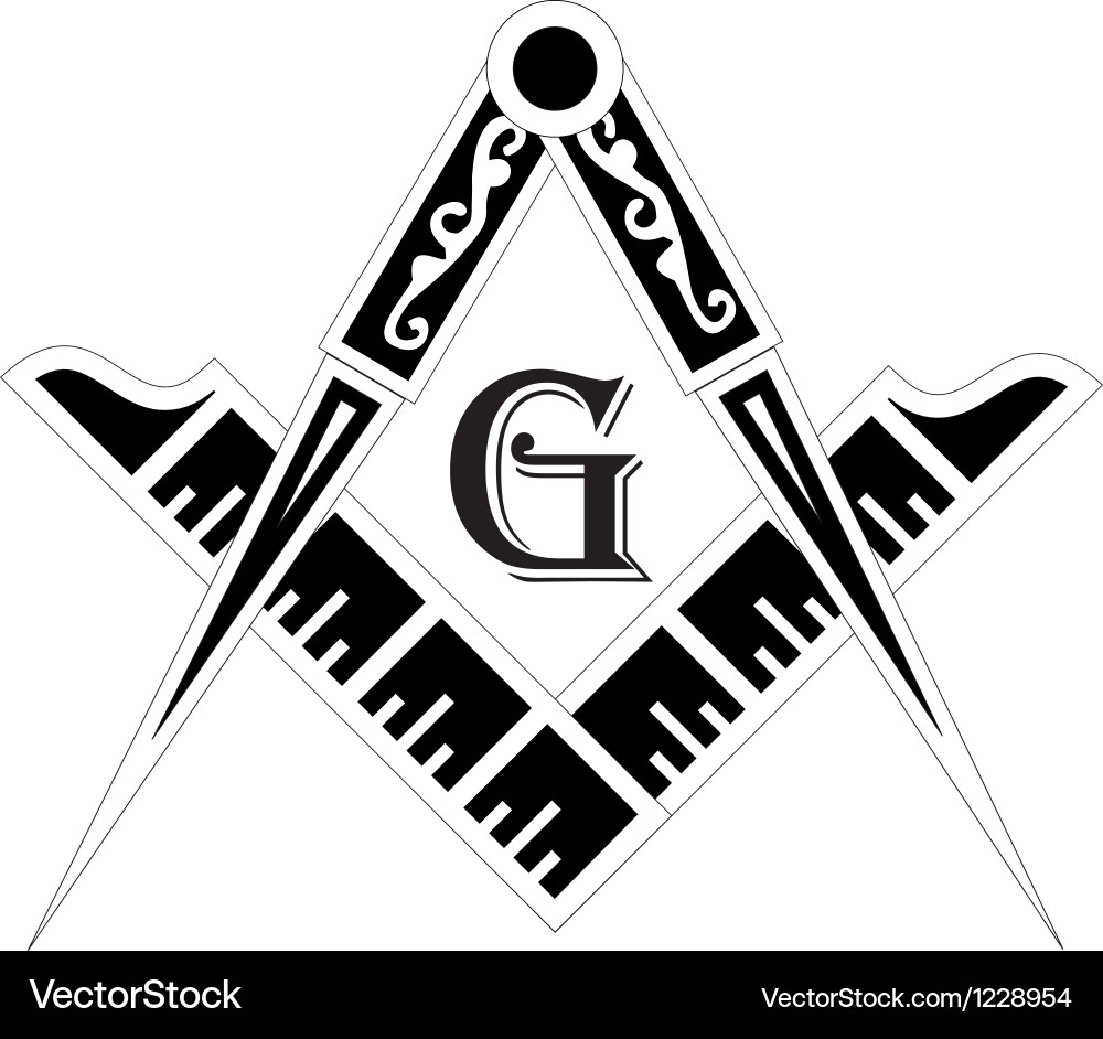 Freimaurerei Emblem der masonic Quadrat und Kompass