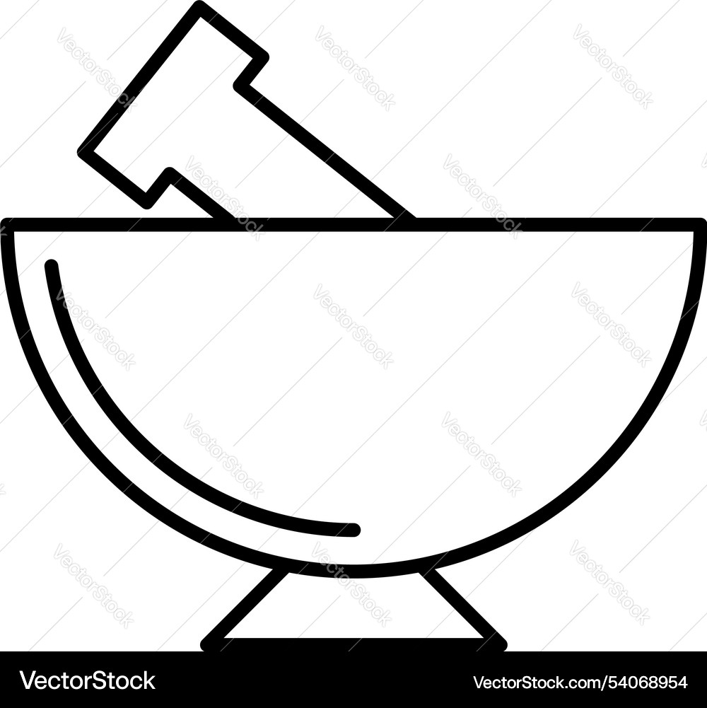 Mortar line icon design Royalty Free Vector Image